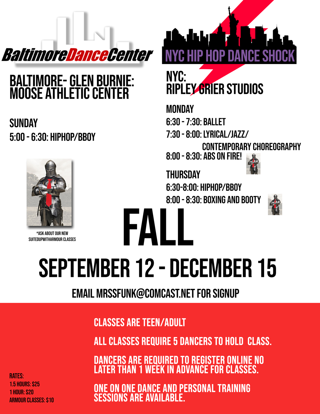 Fall Schedule - Baltimore Dance Center